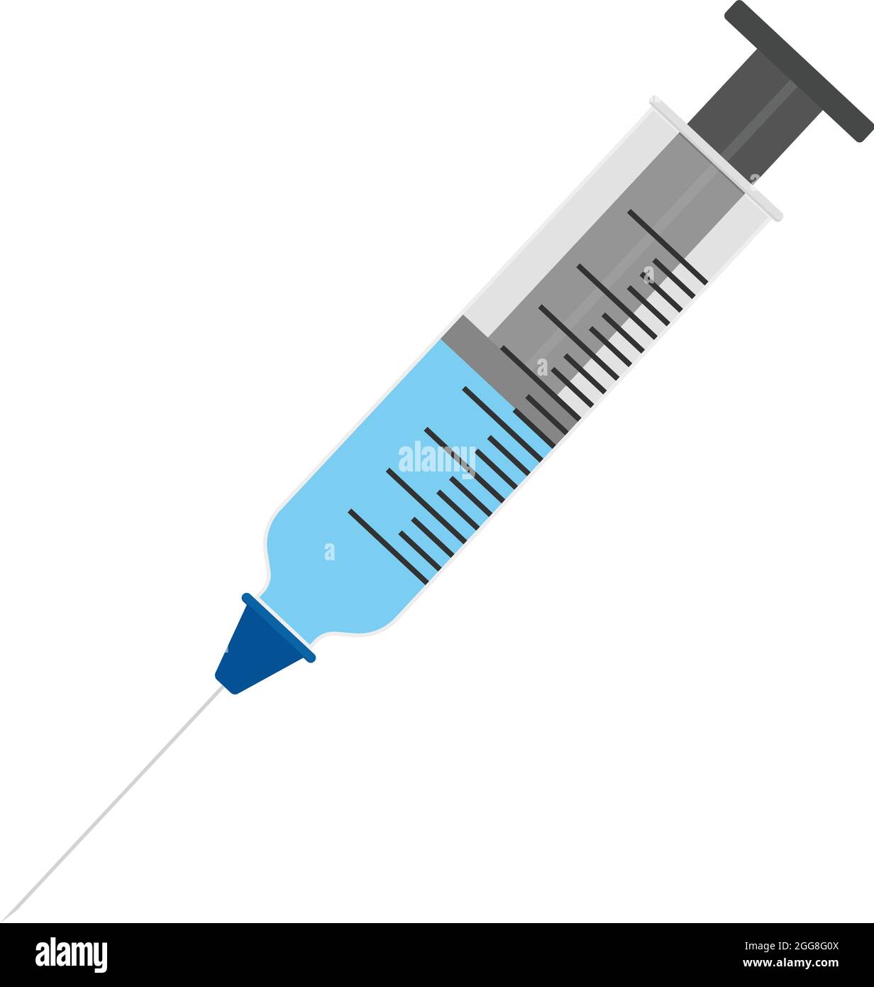 Medicine injection, illustration, vector on a white background Stock ...