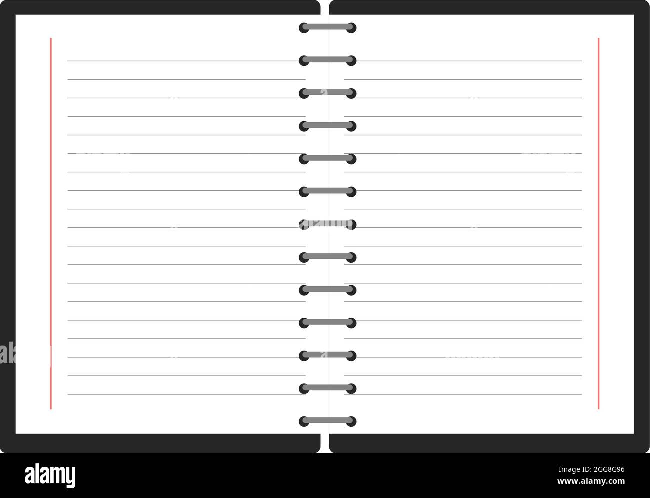 Wired notebook, illustration, vector on a white background Stock Vector ...