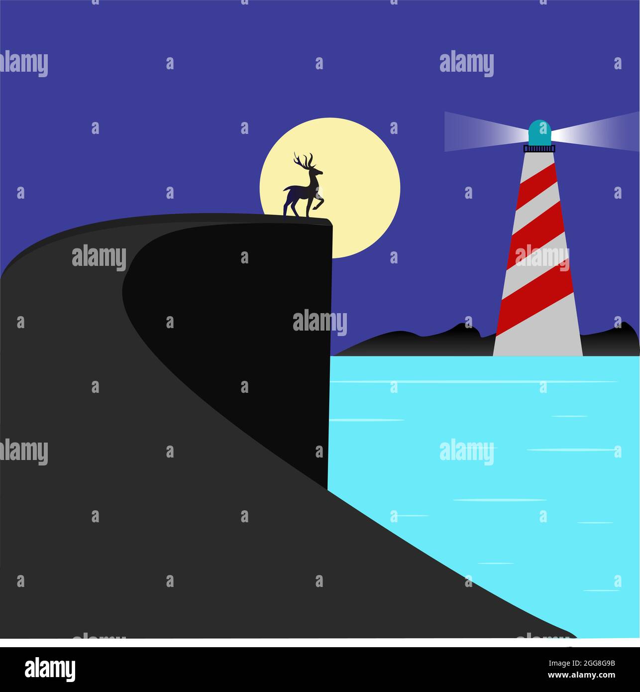 Night cityscape view on Cut Out Stock Images & Pictures - Alamy