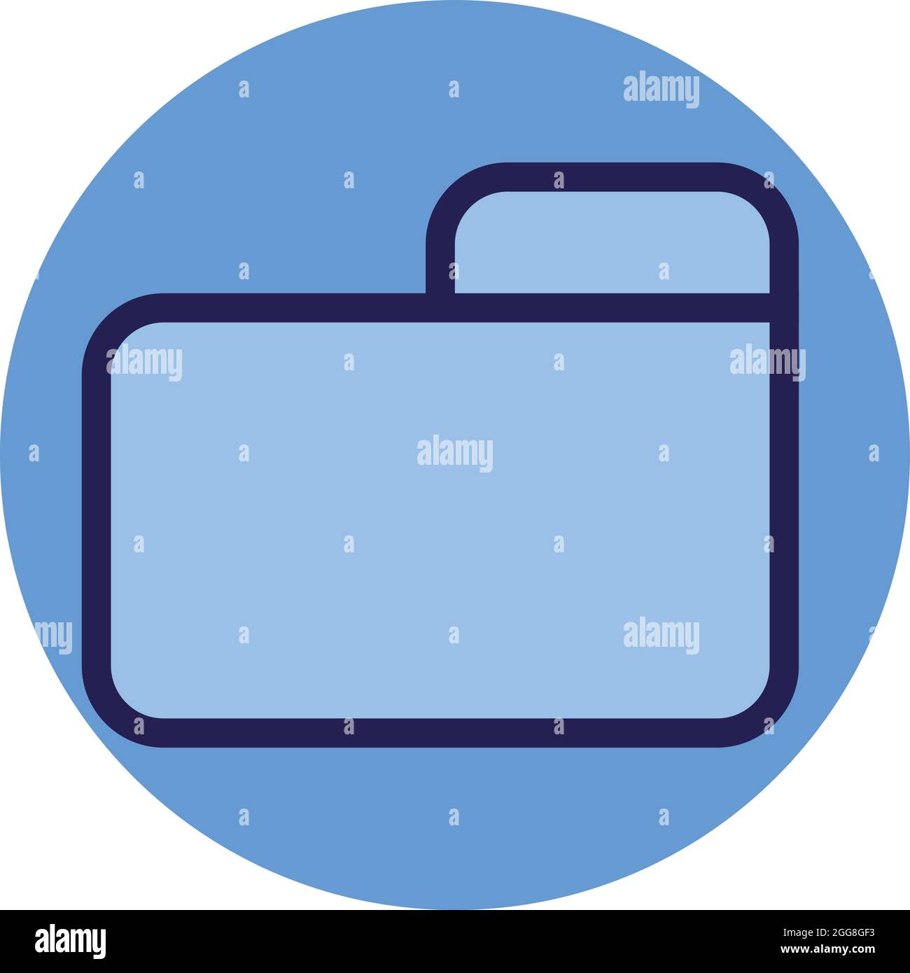 Computer folder, illustration, vector on a white background Stock ...