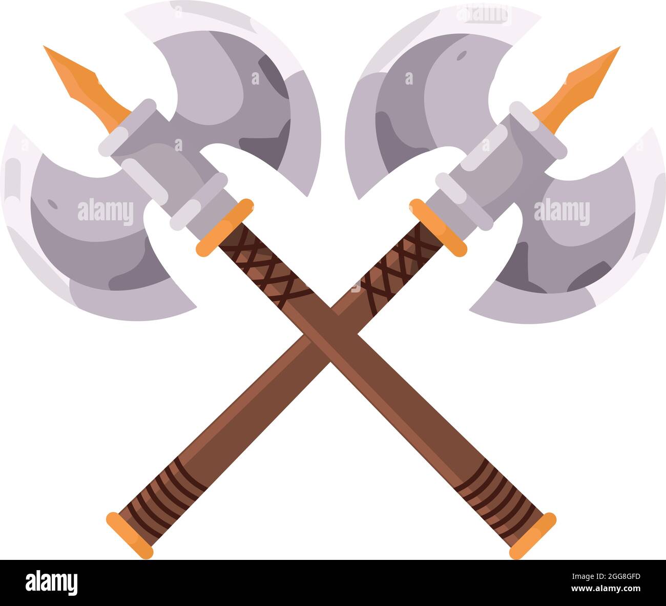 Vikings axe, illustration, vector on a white background Stock Vector ...