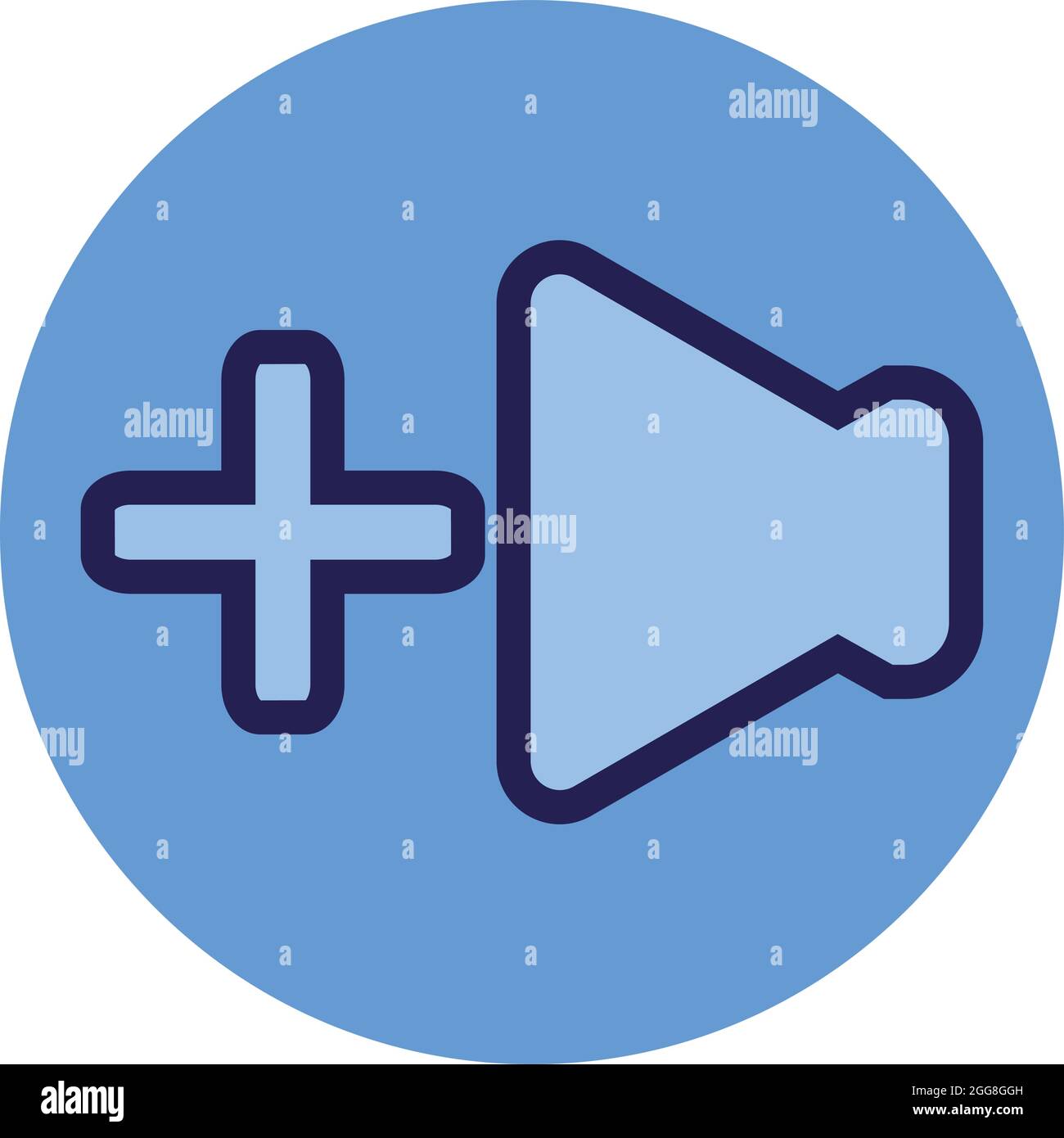 Volume up, illustration, vector on a white background Stock Vector ...