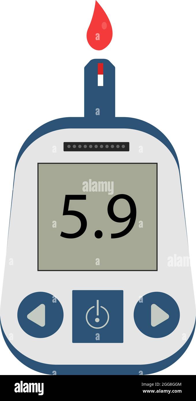 Blood meter, illustration, vector on a white background Stock Vector ...