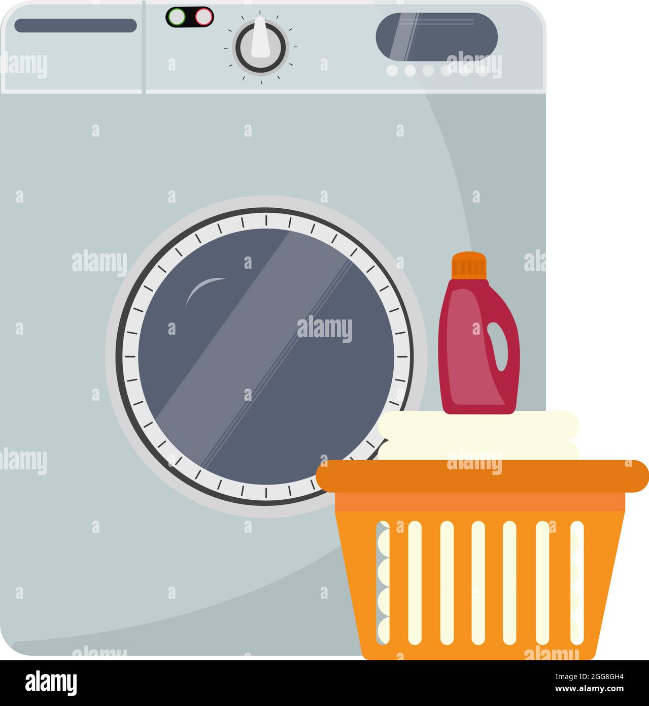 Washing machine, illustration, vector on a white background Stock ...