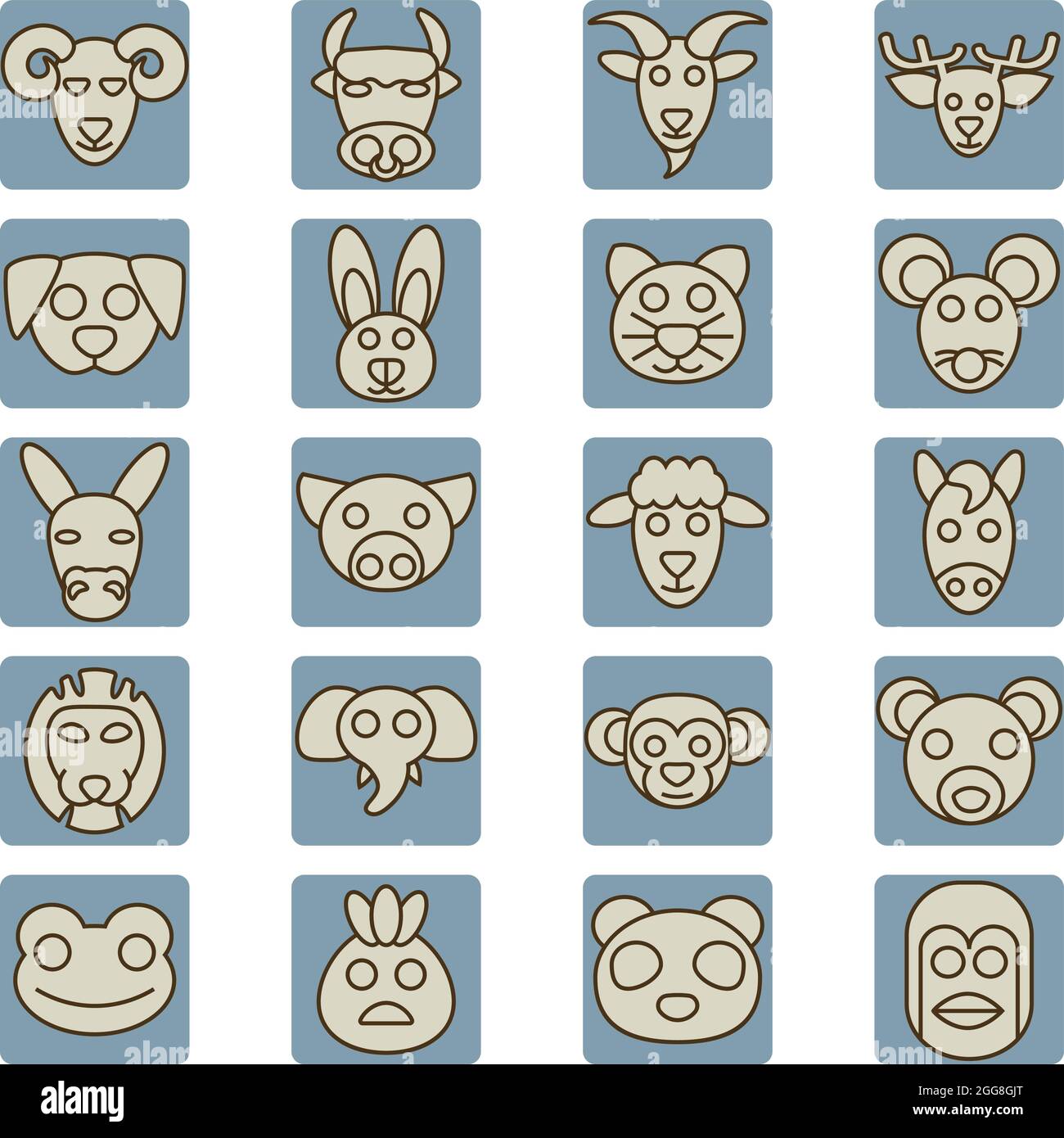 Vector of domestic animals Stock Vector Images - Alamy