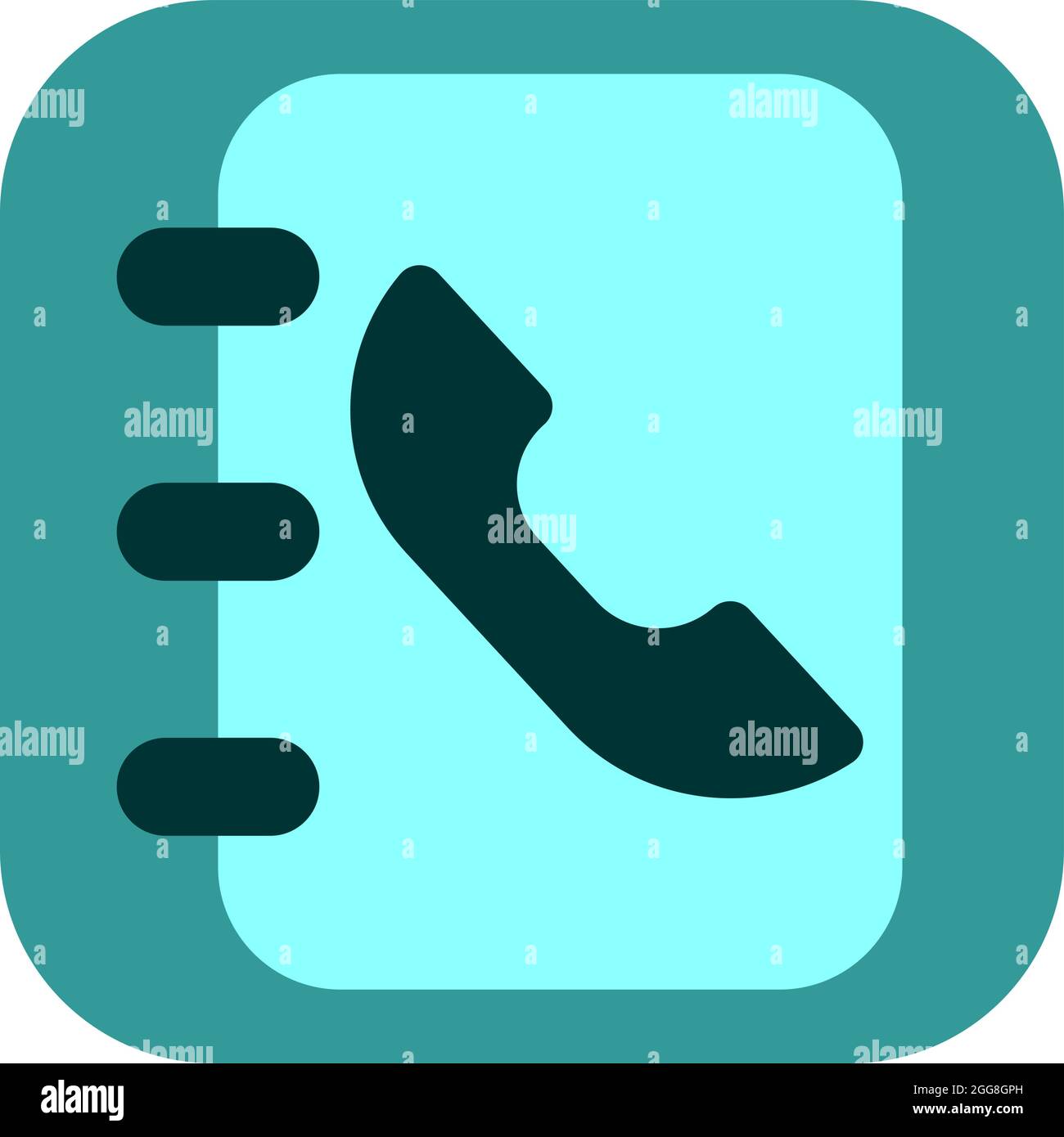 Phone book, illustration, vector on a white background Stock Vector ...