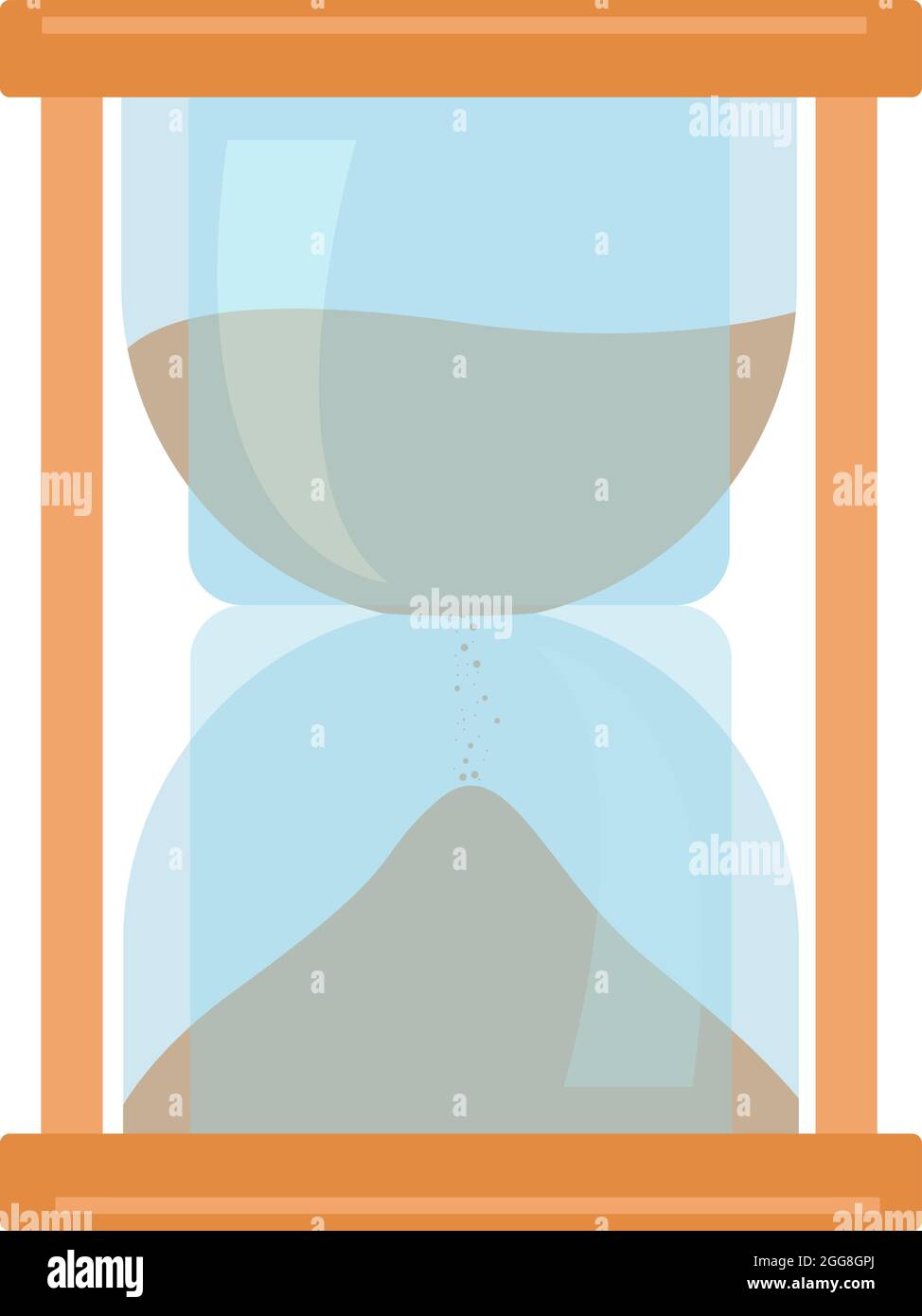 Sand timer, illustration, vector on a white background Stock Vector ...