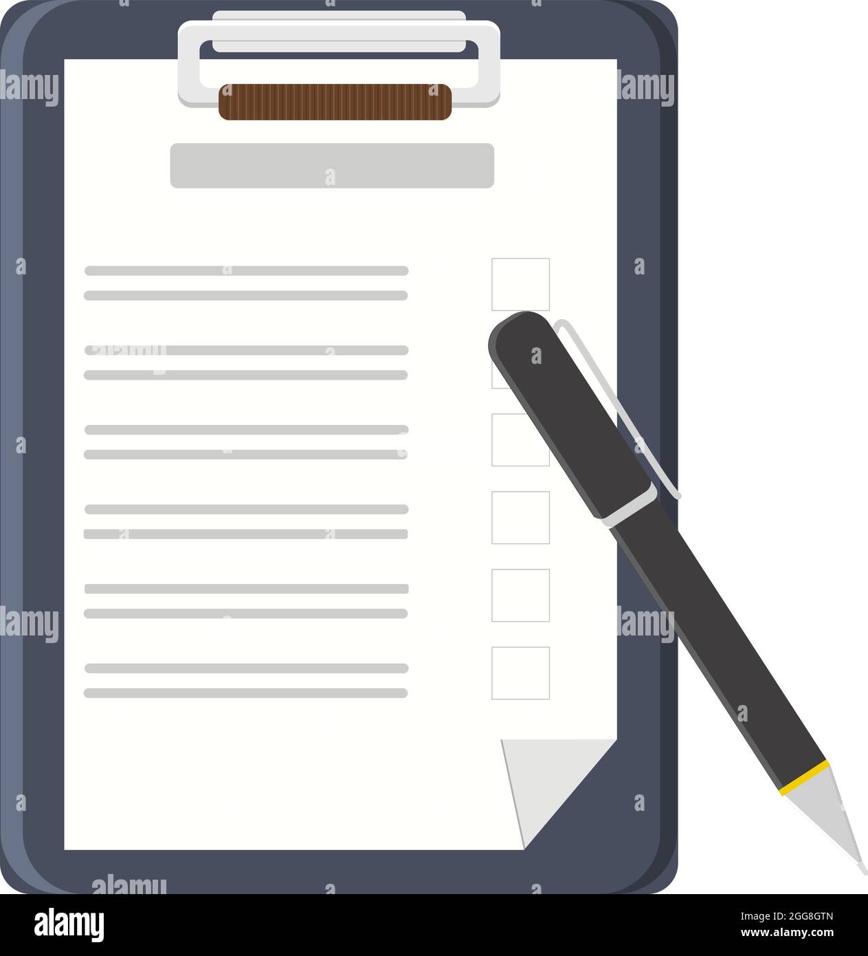 Blue clipboard, illustration, vector on a white background Stock Vector ...
