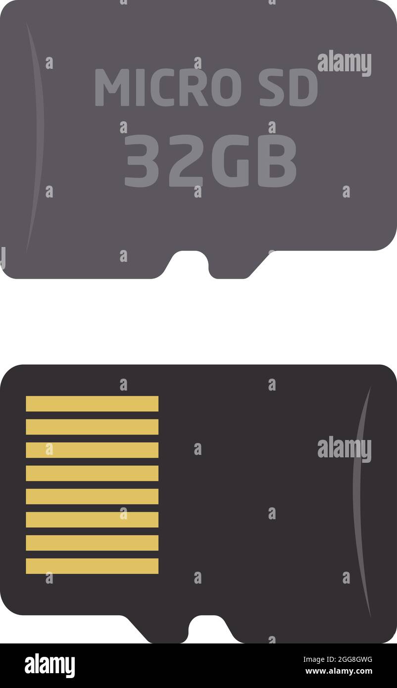 SD card, illustration, vector on a white background Stock Vector Image ...