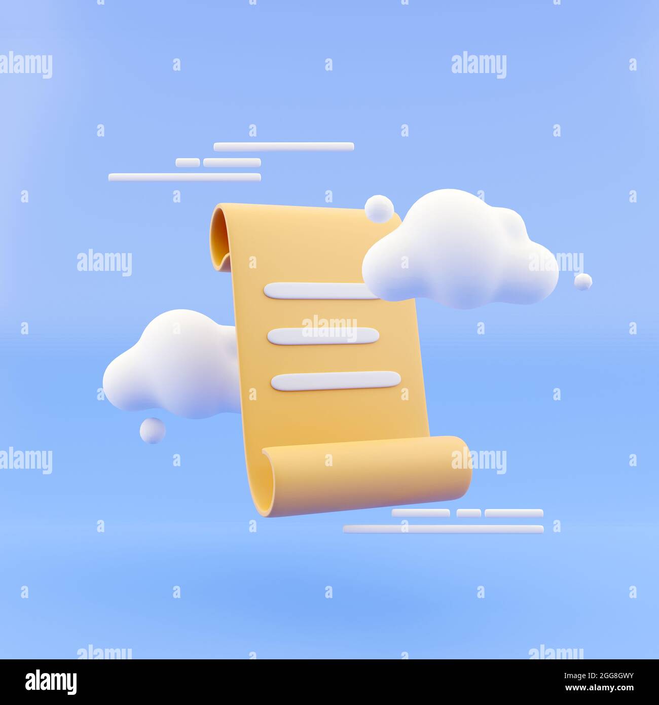Paper scroll cartoon hi-res stock photography and images - Alamy