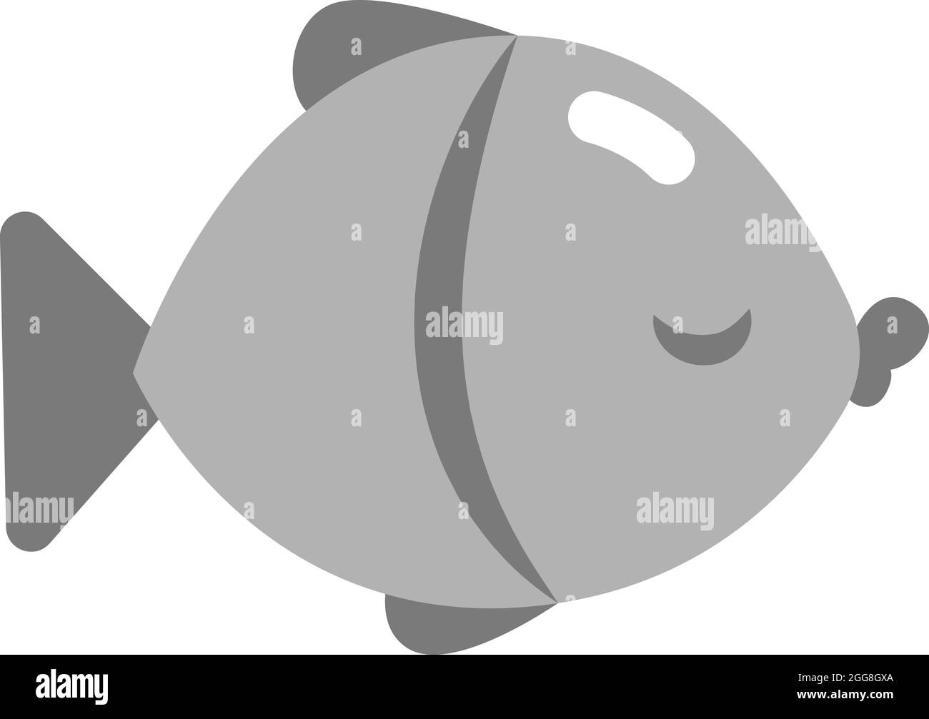 Fried fish, illustration, vector on a white background Stock Vector ...