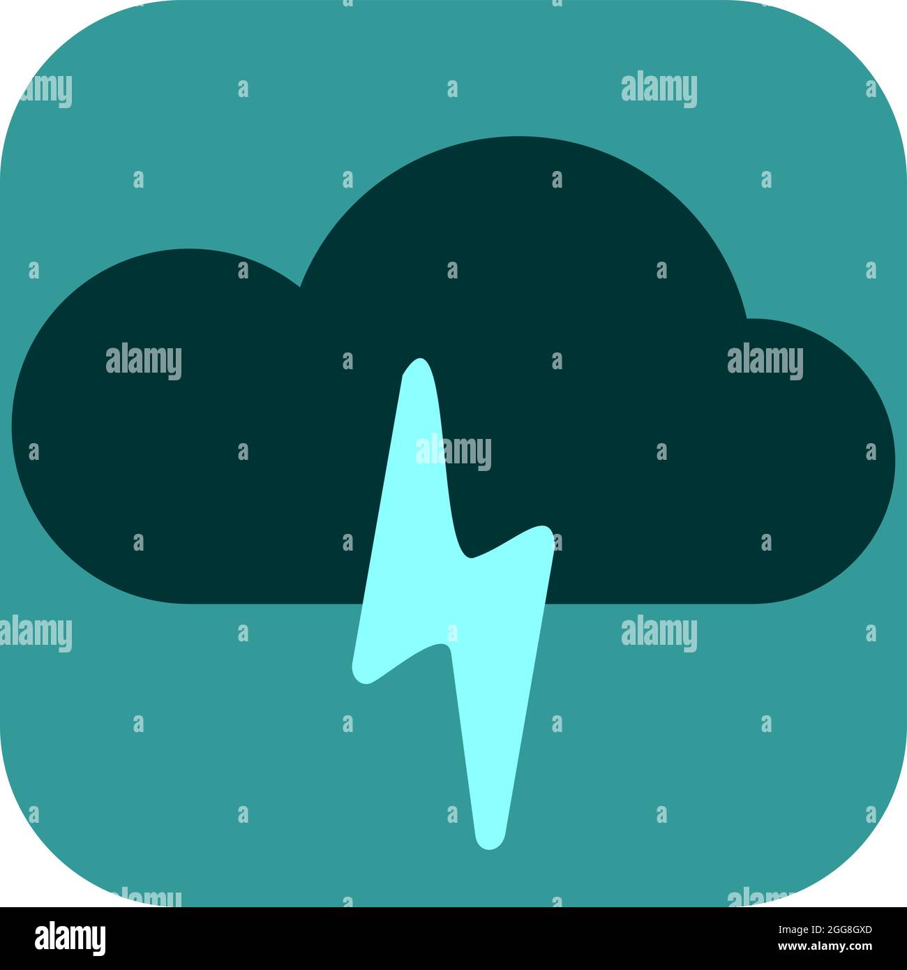 Cloud with thunder, illustration, vector on a white background Stock ...