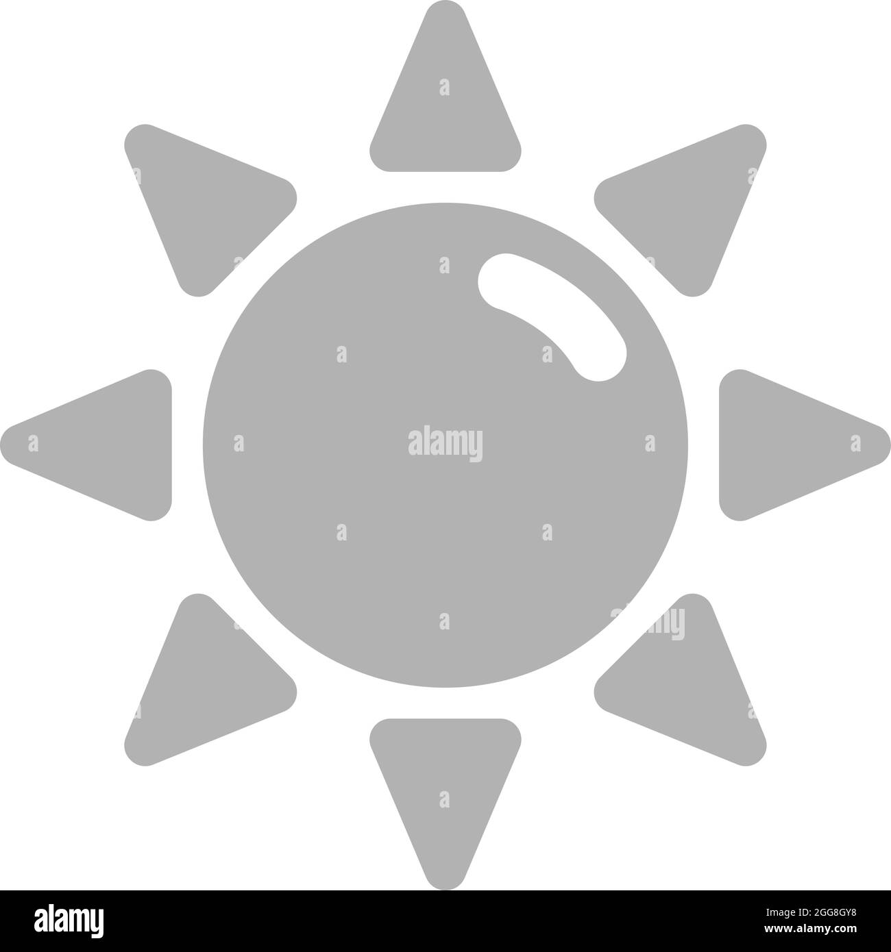 Hot sun, illustration, vector on a white background Stock Vector Image ...