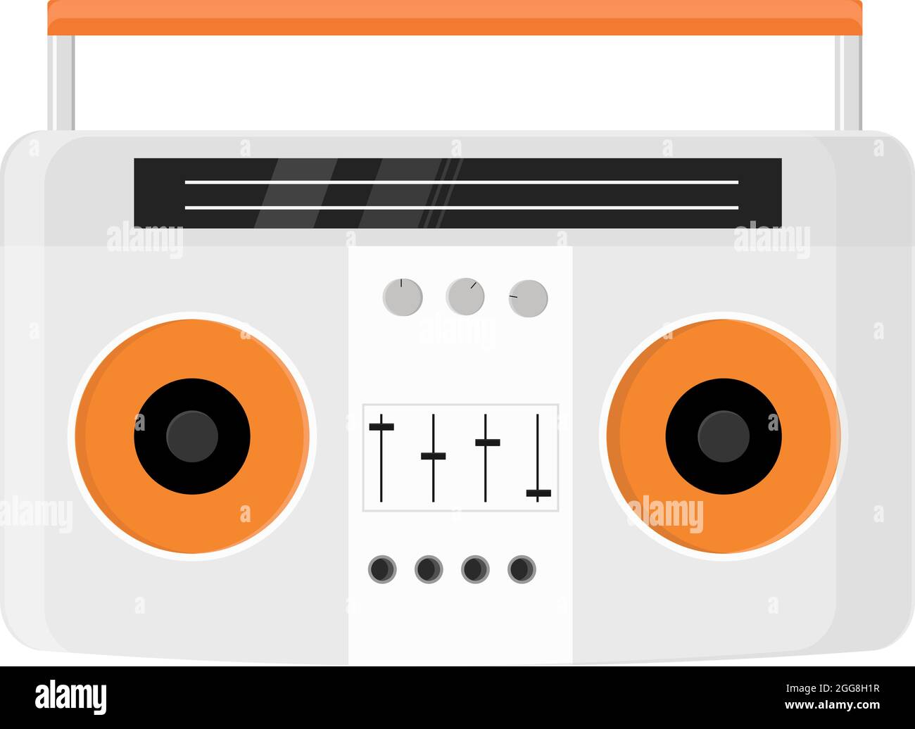 Sound player, illustration, vector on a white background Stock Vector ...