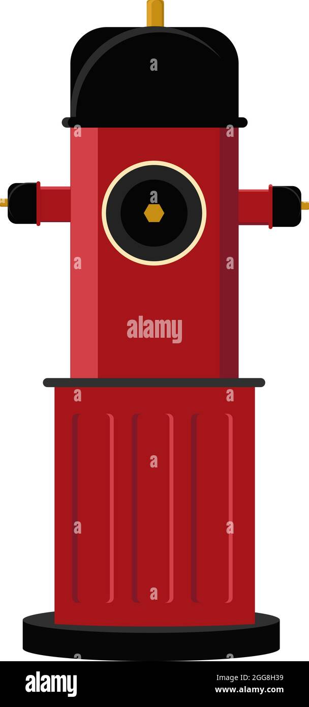 Fire hydrant, illustration, vector on a white background Stock Vector ...