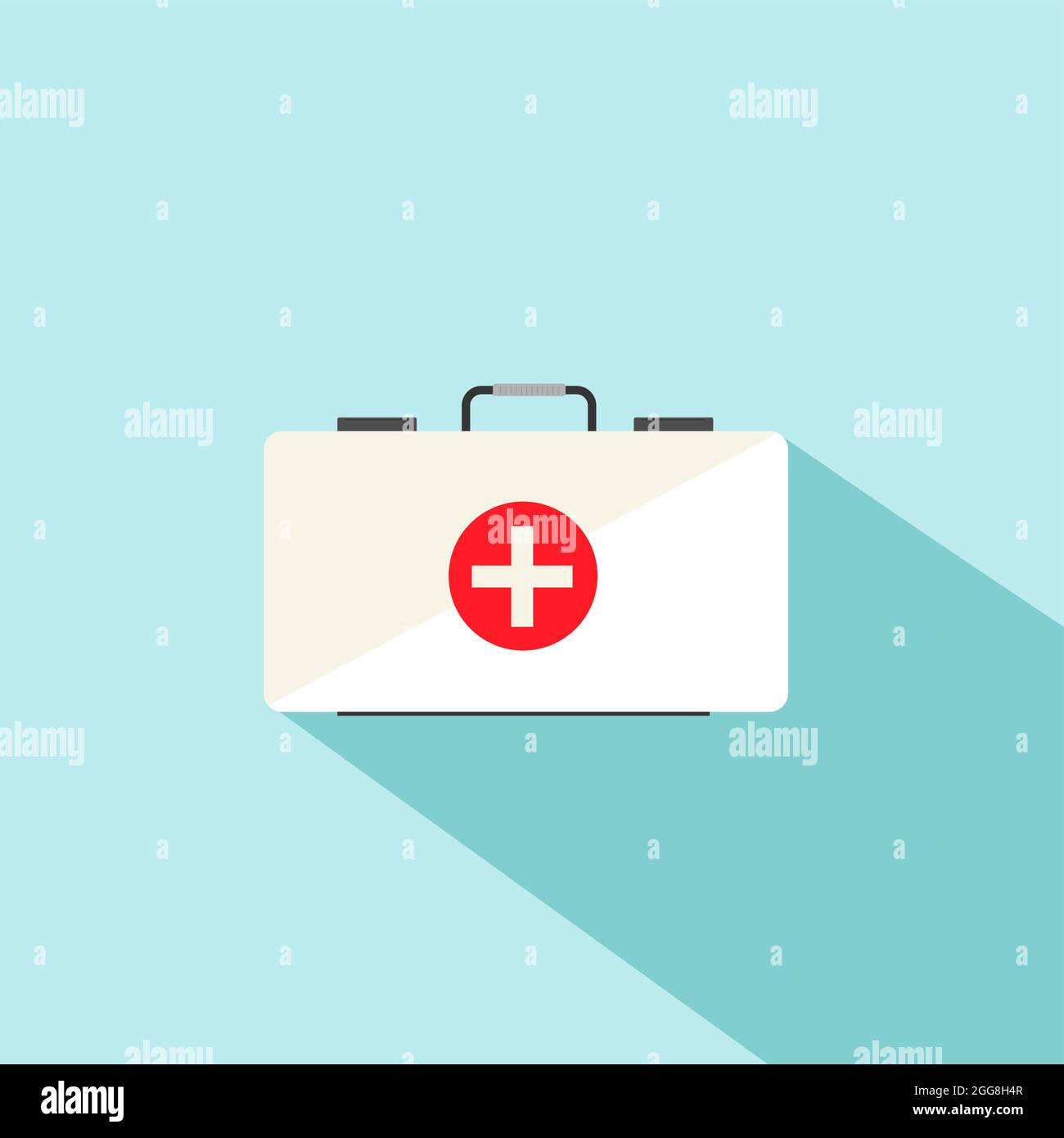 First aid box, illustration, vector on a white background Stock Vector ...