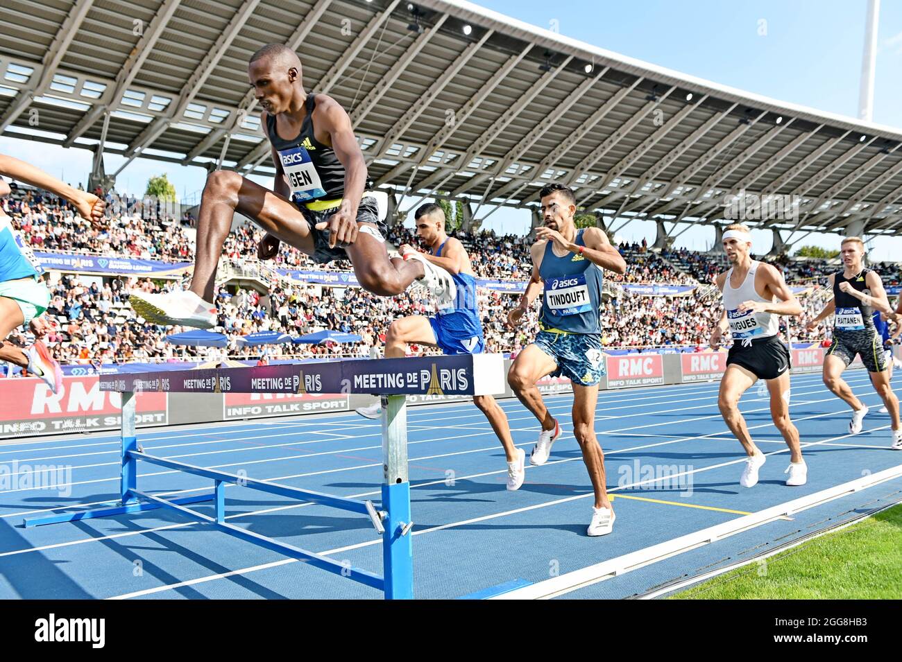 Benjamin Kigen (KEN) wins the steeplechase in 8:07.12 during the ...