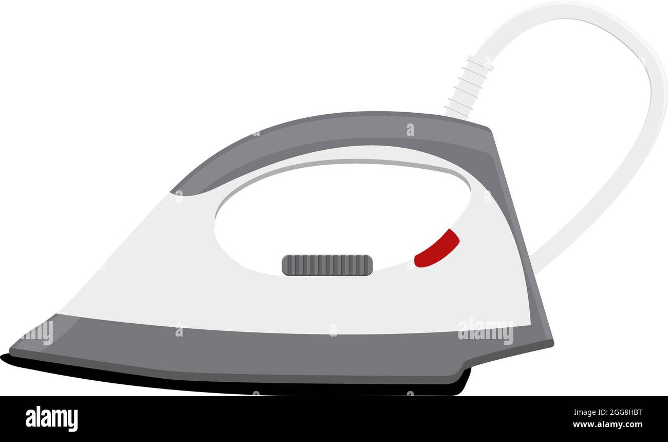 Clothing iron, illustration, vector on a white background Stock Vector ...