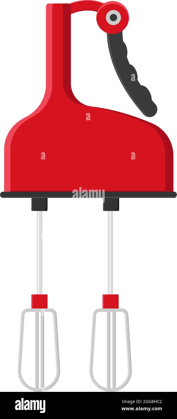 Electric Hand mixer, illustration, vector on a white background Stock ...