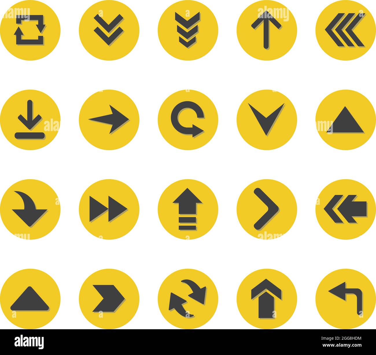 Set arrows icons on Stock Vector Images - Alamy