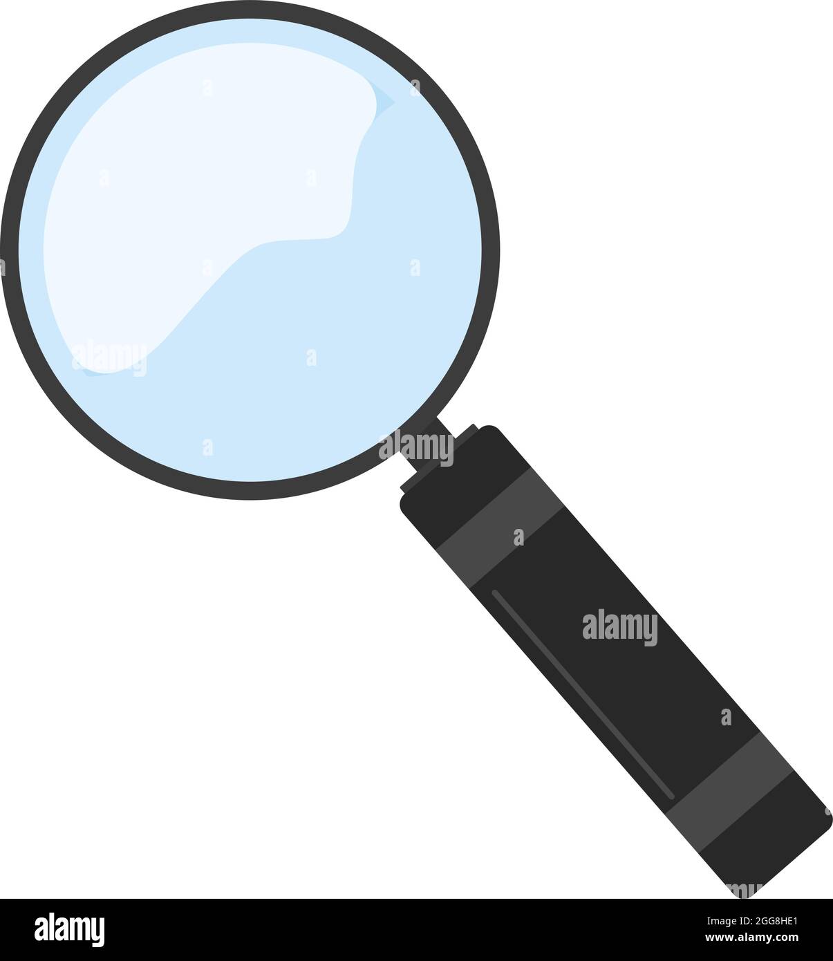 Magnifying glass, illustration, vector on a white background Stock ...