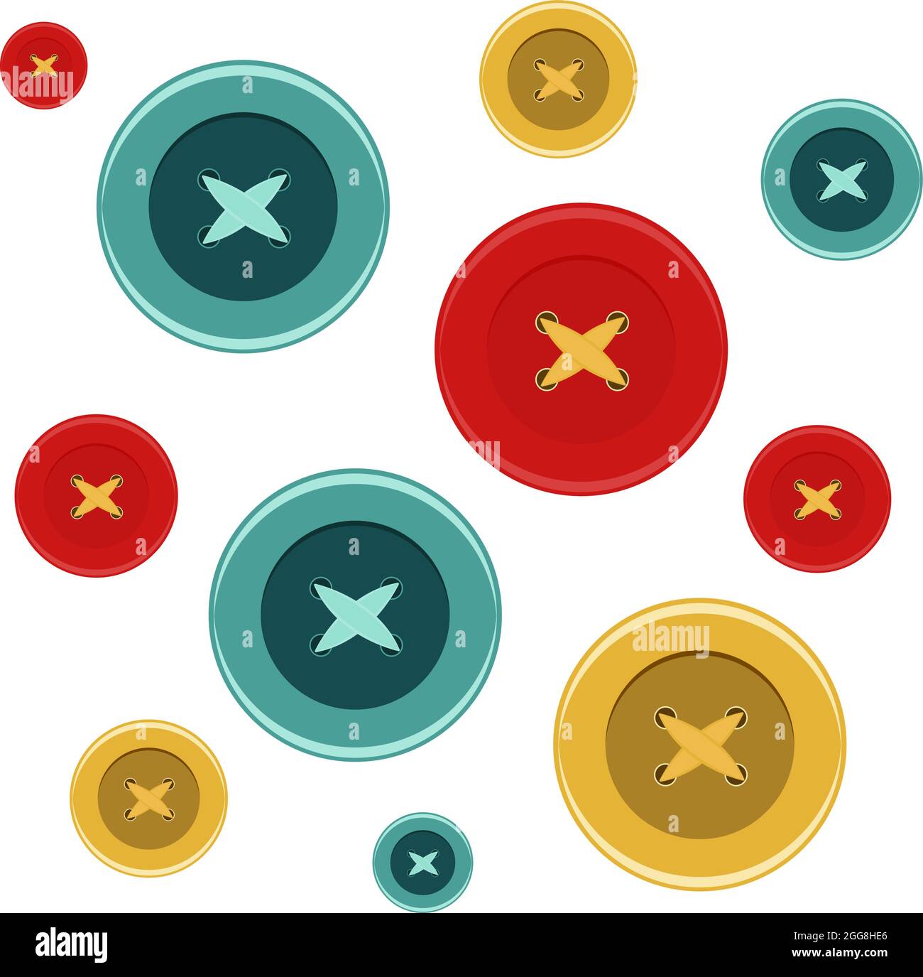 Small buttons, illustration, vector on a white background Stock Vector ...