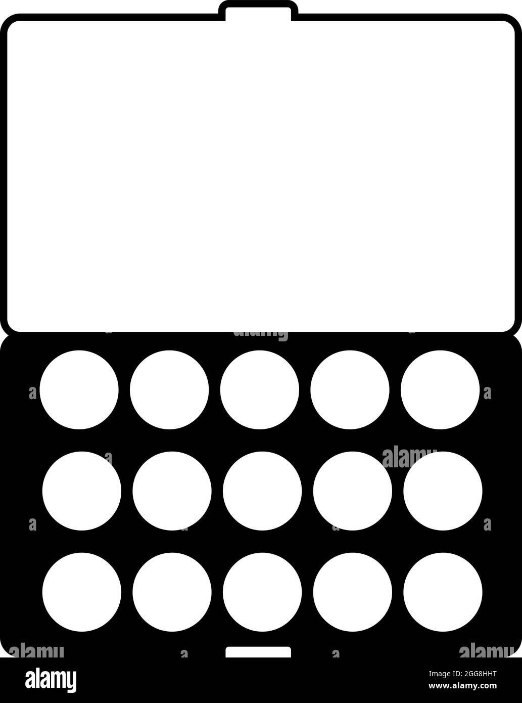 Highlighter palette, illustration, vector on white background Stock ...