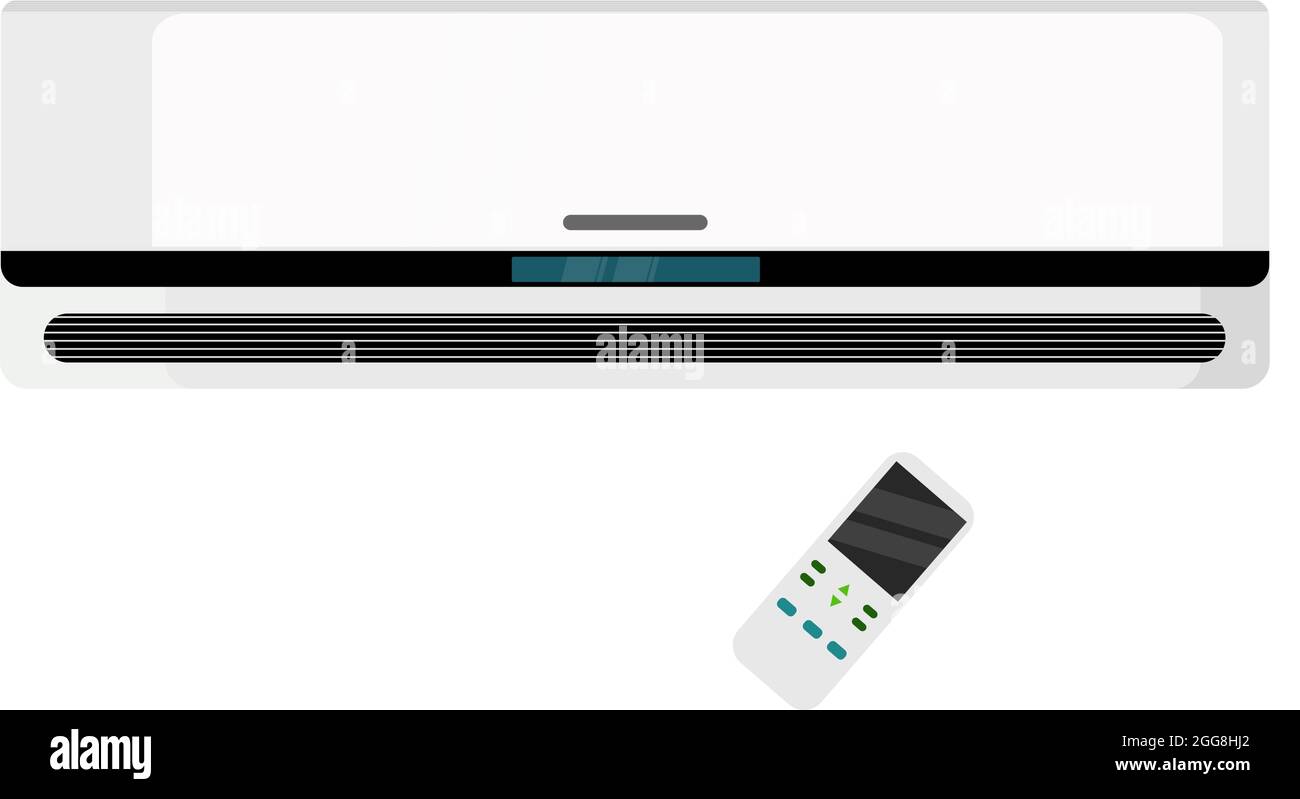 Front on AC, illustration, vector on a white background Stock Vector ...