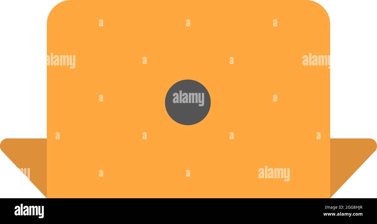 Orange laptop white background hi-res stock photography and images - Alamy