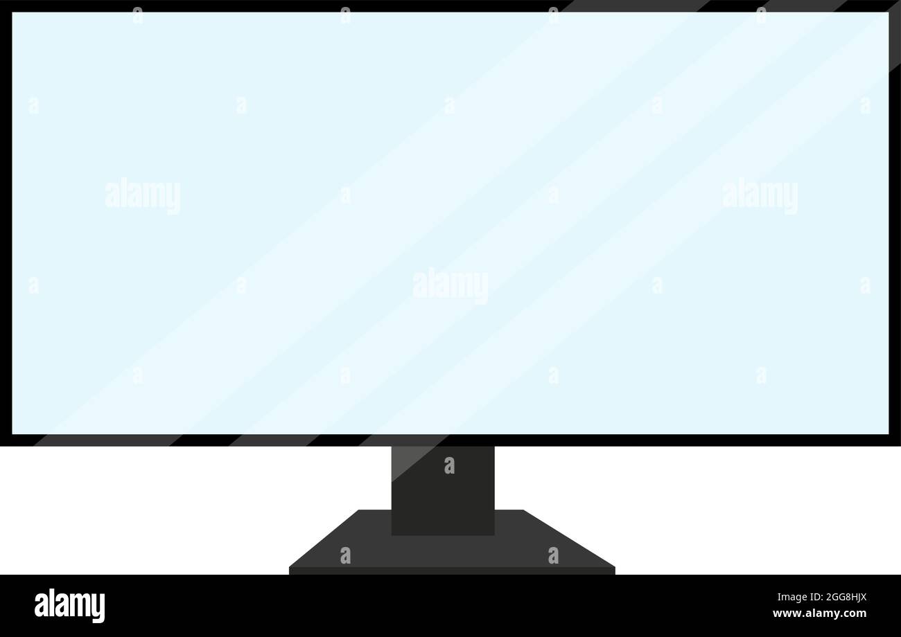 LCD screen, illustration, vector on a white background Stock Vector ...