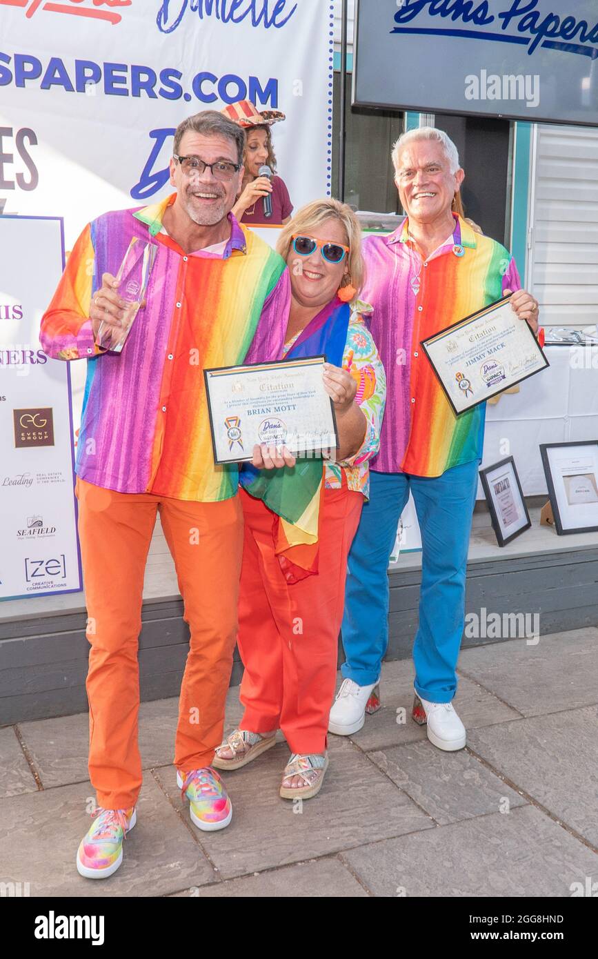 Brian Mott, Assemblywoman Rebecca Seawright and Jimmy Mack attend Dan's ...