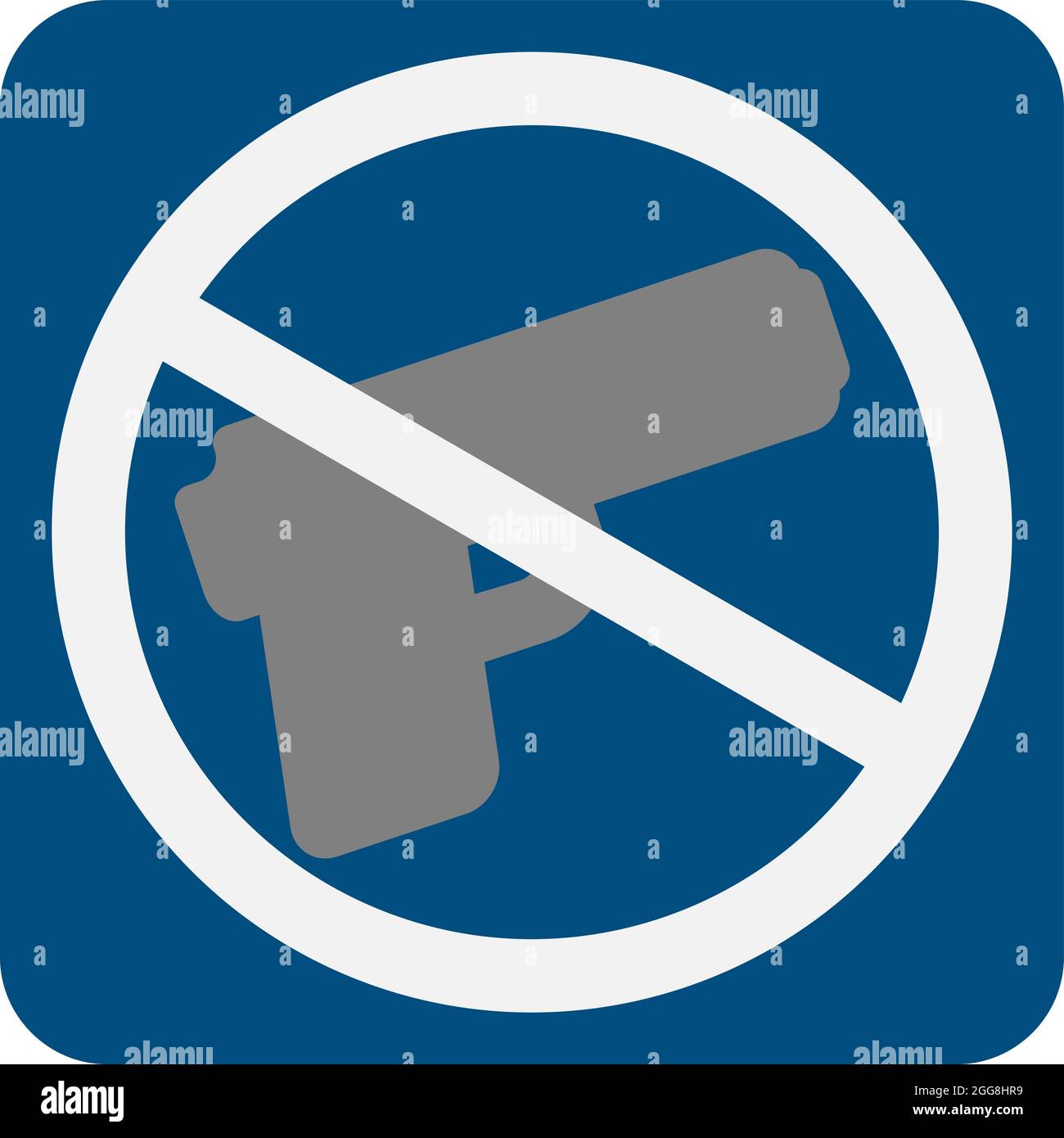 Guns prohibited, illustration, vector, on a white background Stock ...