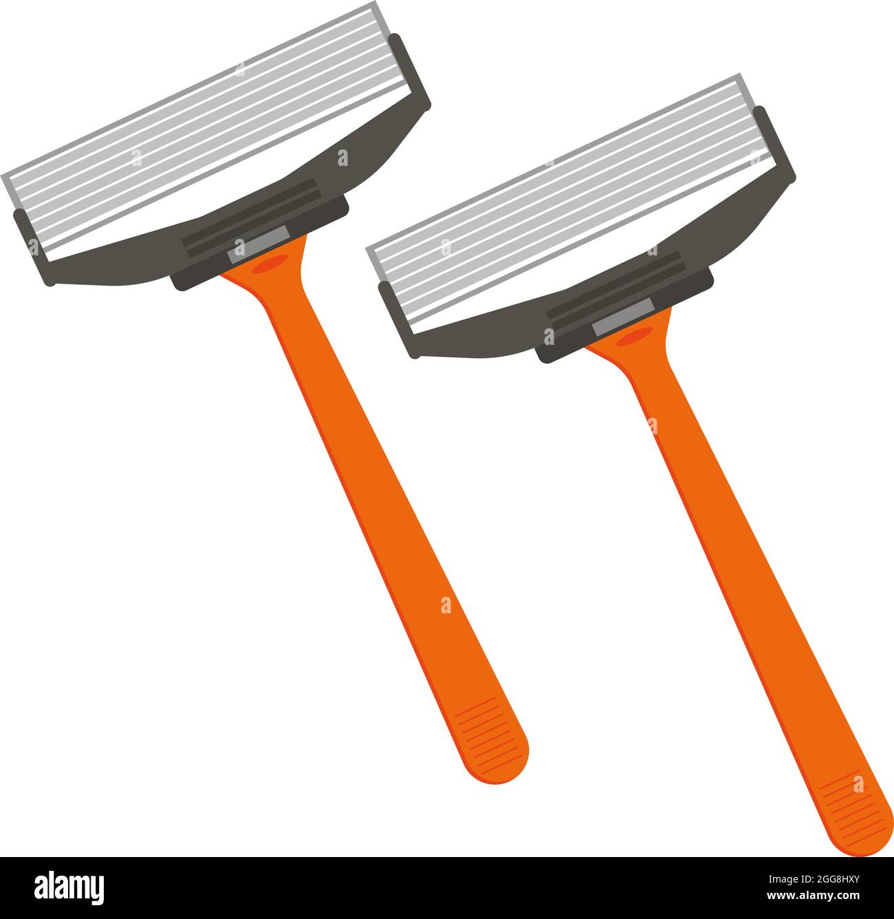 Two razors, illustration, vector on a white background Stock Vector ...