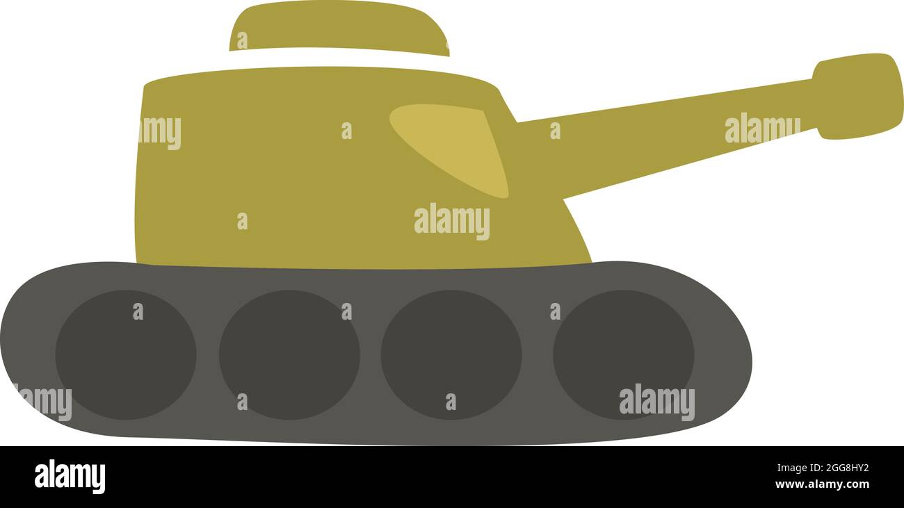 Green tank, illustration, vector, on a white background Stock Vector ...