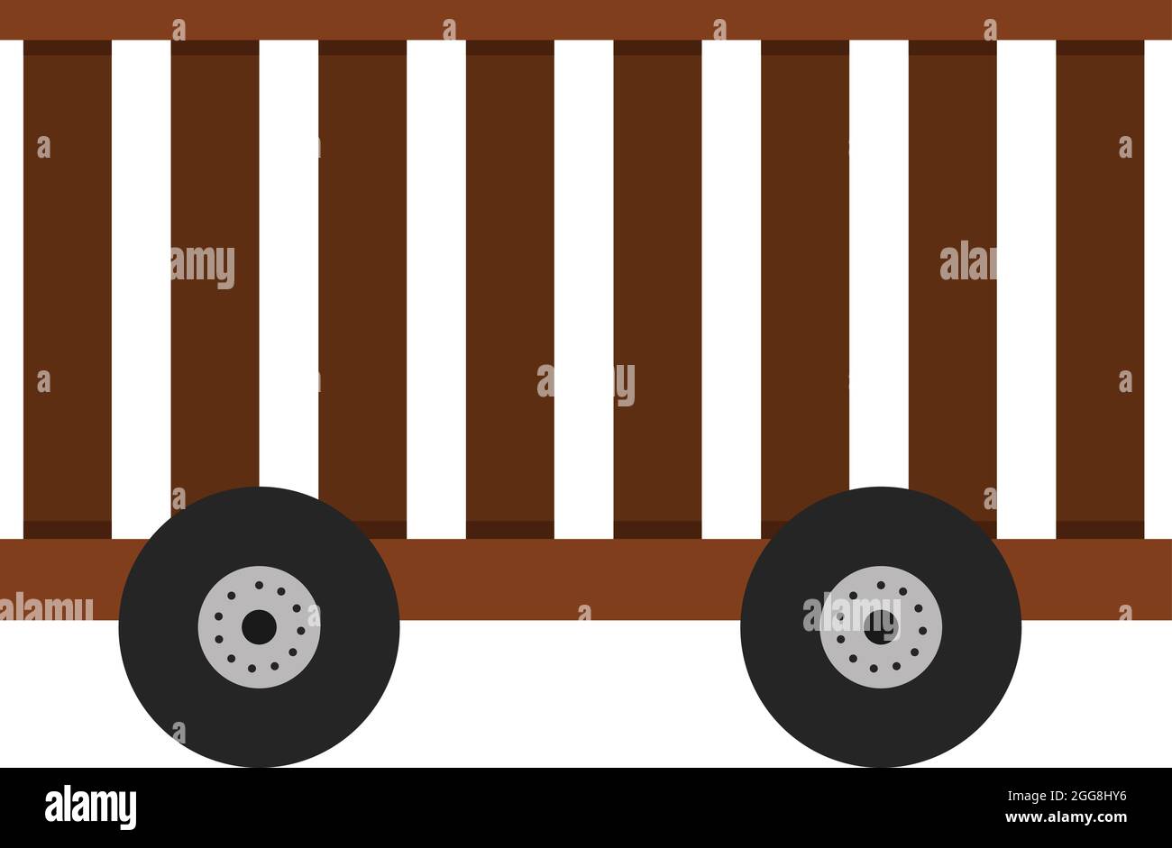 Wooden cart, illustration, vector on a white background Stock Vector ...