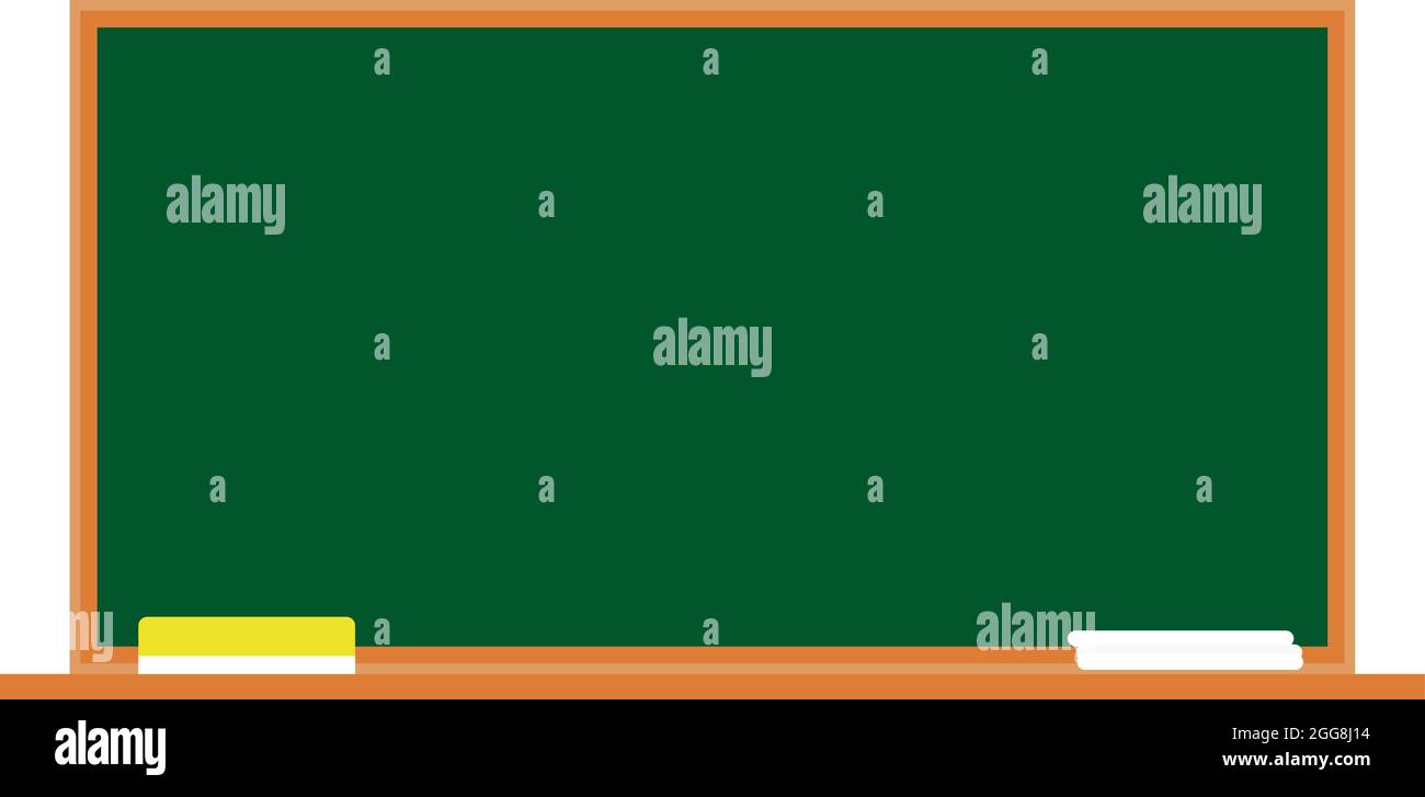 Green school board, illustration, vector on a white background Stock ...