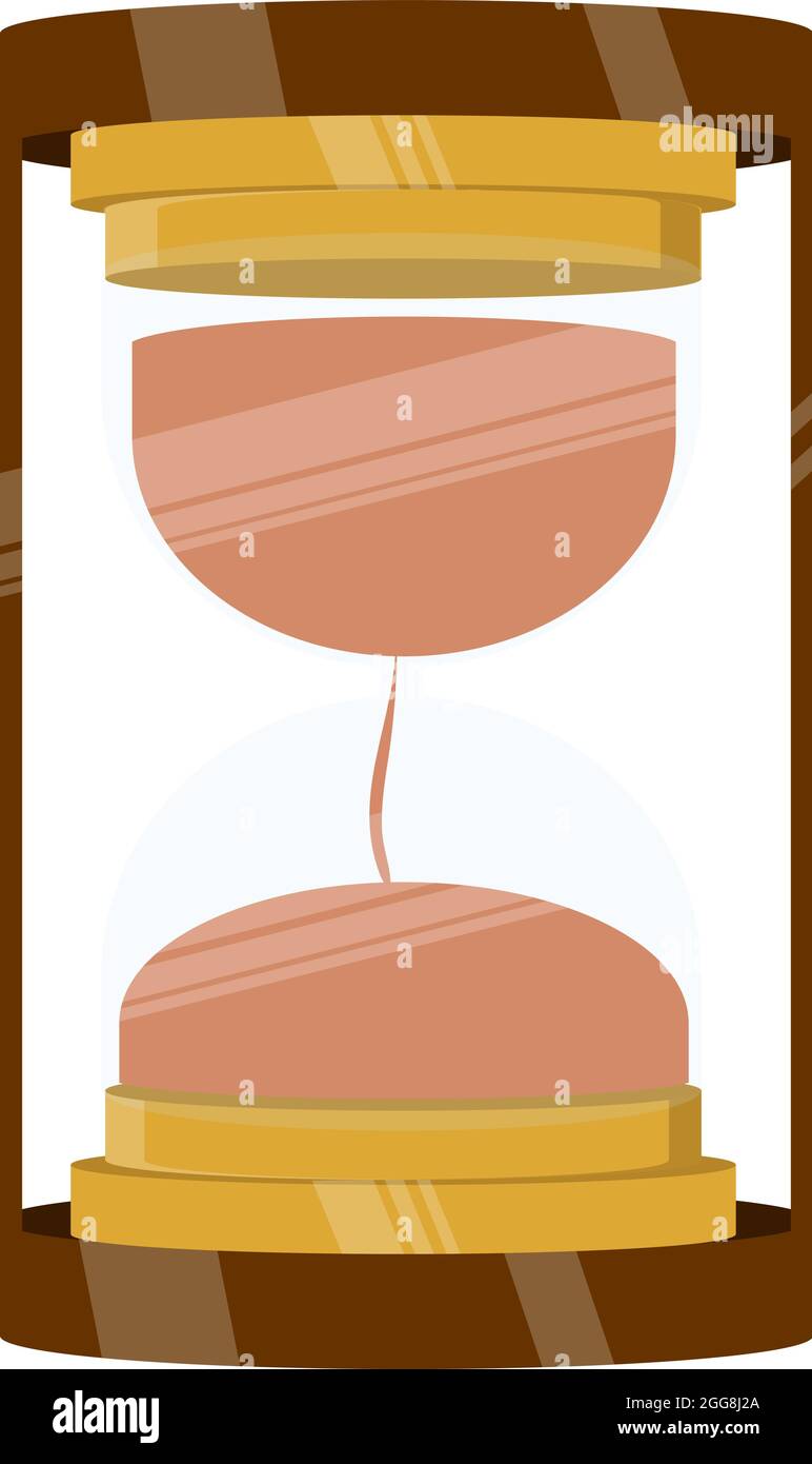 Modern sand timer, illustration, vector on a white background Stock ...
