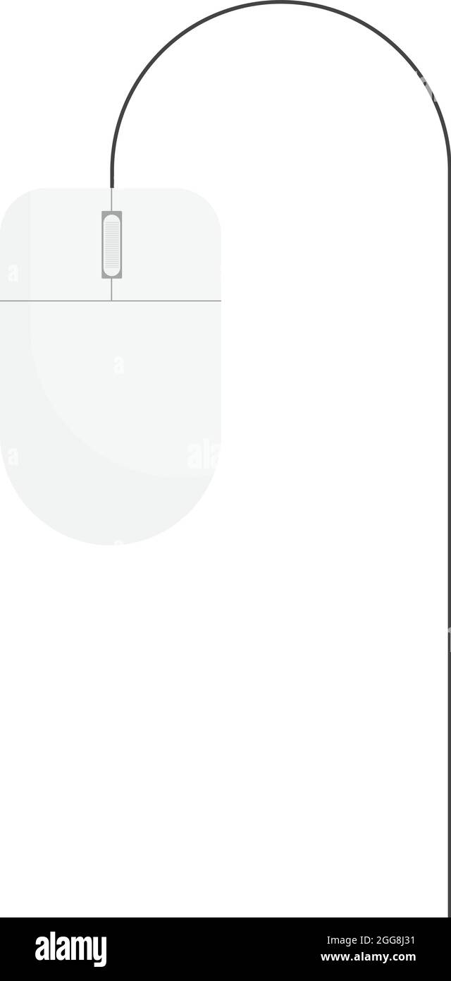 Computer mouse, illustration, vector on a white background Stock Vector ...