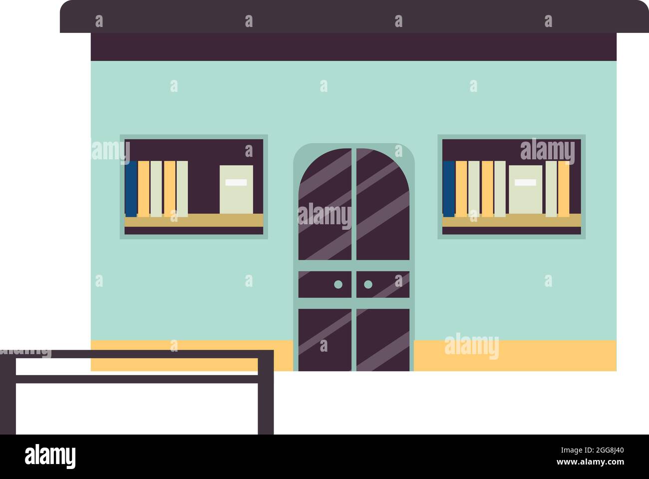 Blue shop, illustration, vector on a white background Stock Vector ...