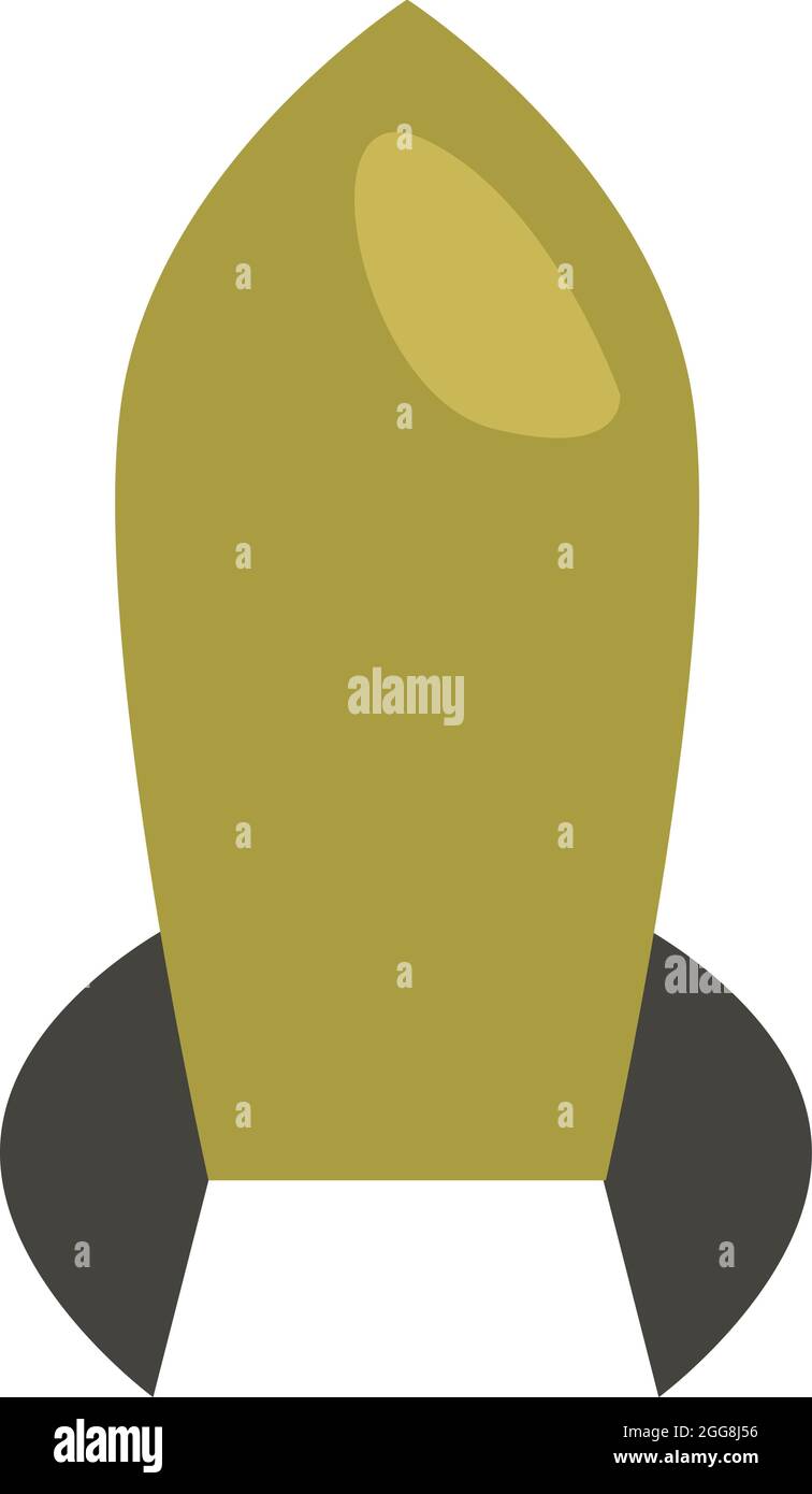 Green army warhead, illustration, vector, on a white background Stock ...