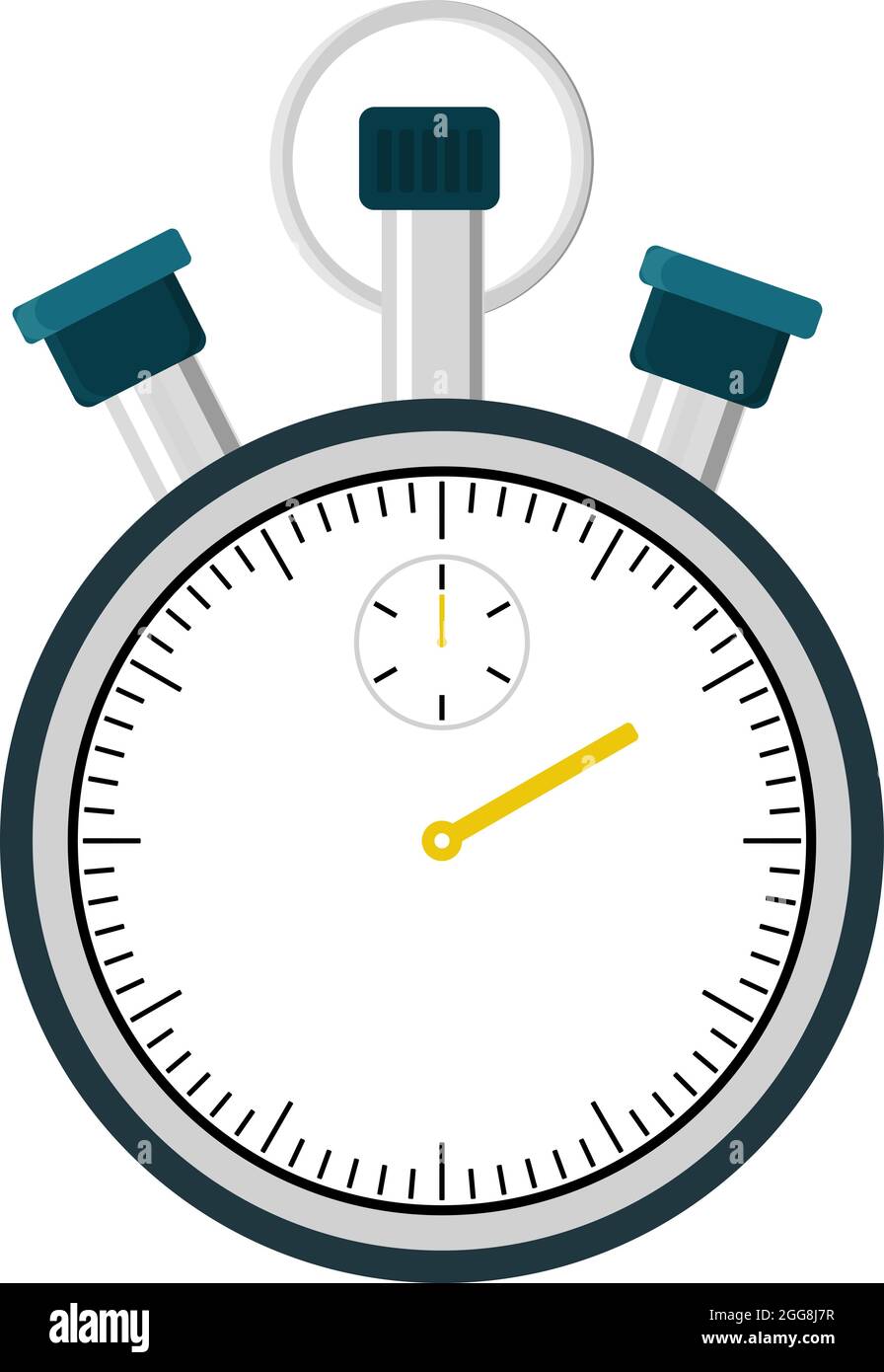 Blue stopwatch, illustration, vector on a white background Stock Vector ...