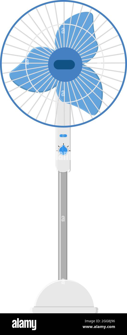 Table fan, illustration, vector on a white background Stock Vector ...