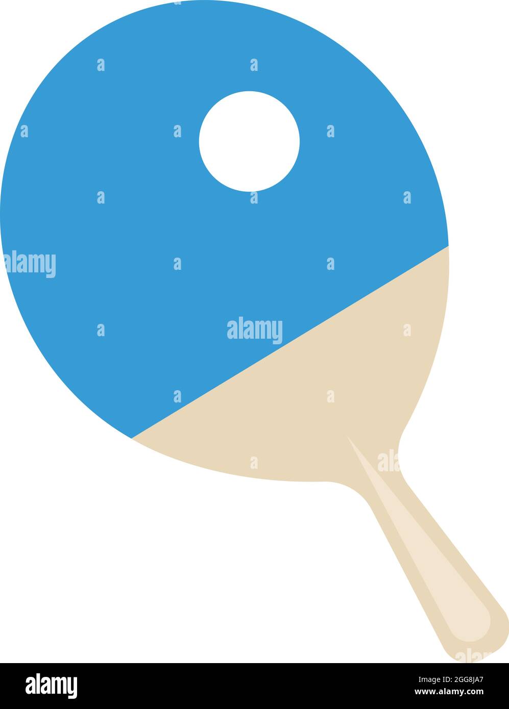Blue tennis racket, illustration, vector on a white background Stock ...