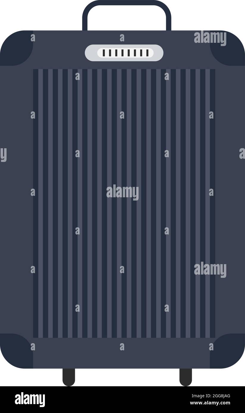 Blue trolley bag, illustration, vector on a white background Stock ...