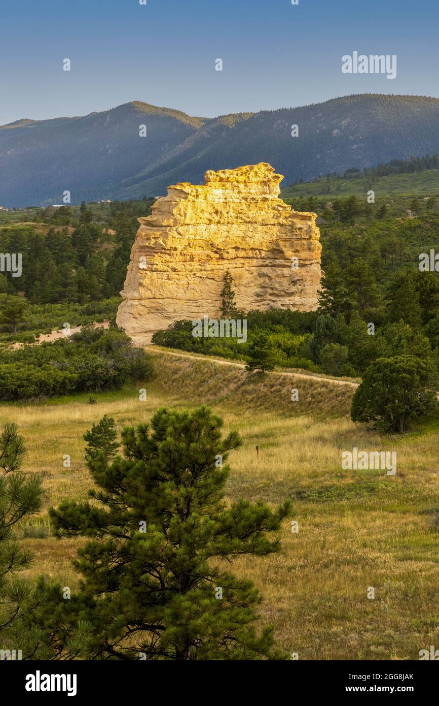 Beautiful Monument Rock near Monument town in Colorado Stock Photo - Alamy