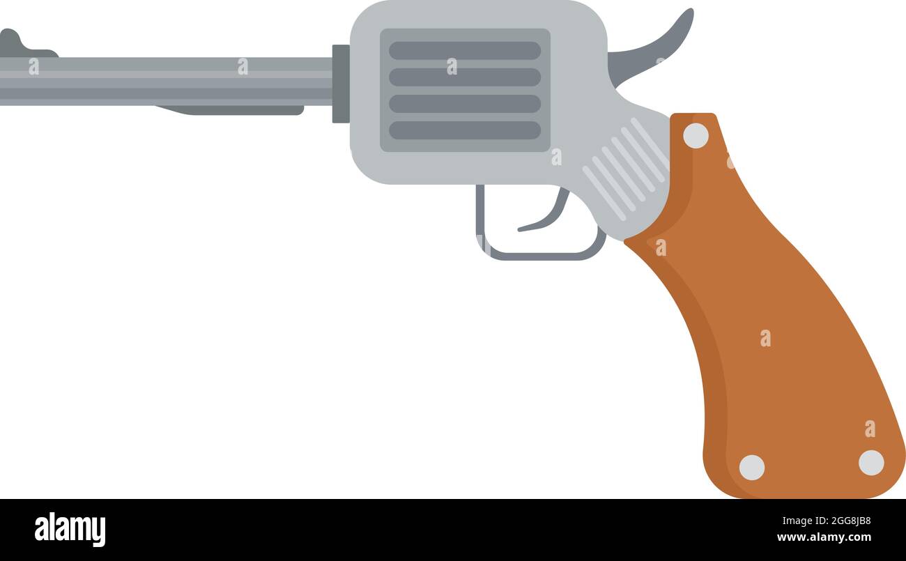 Small gun, illustration, vector on a white background Stock Vector ...