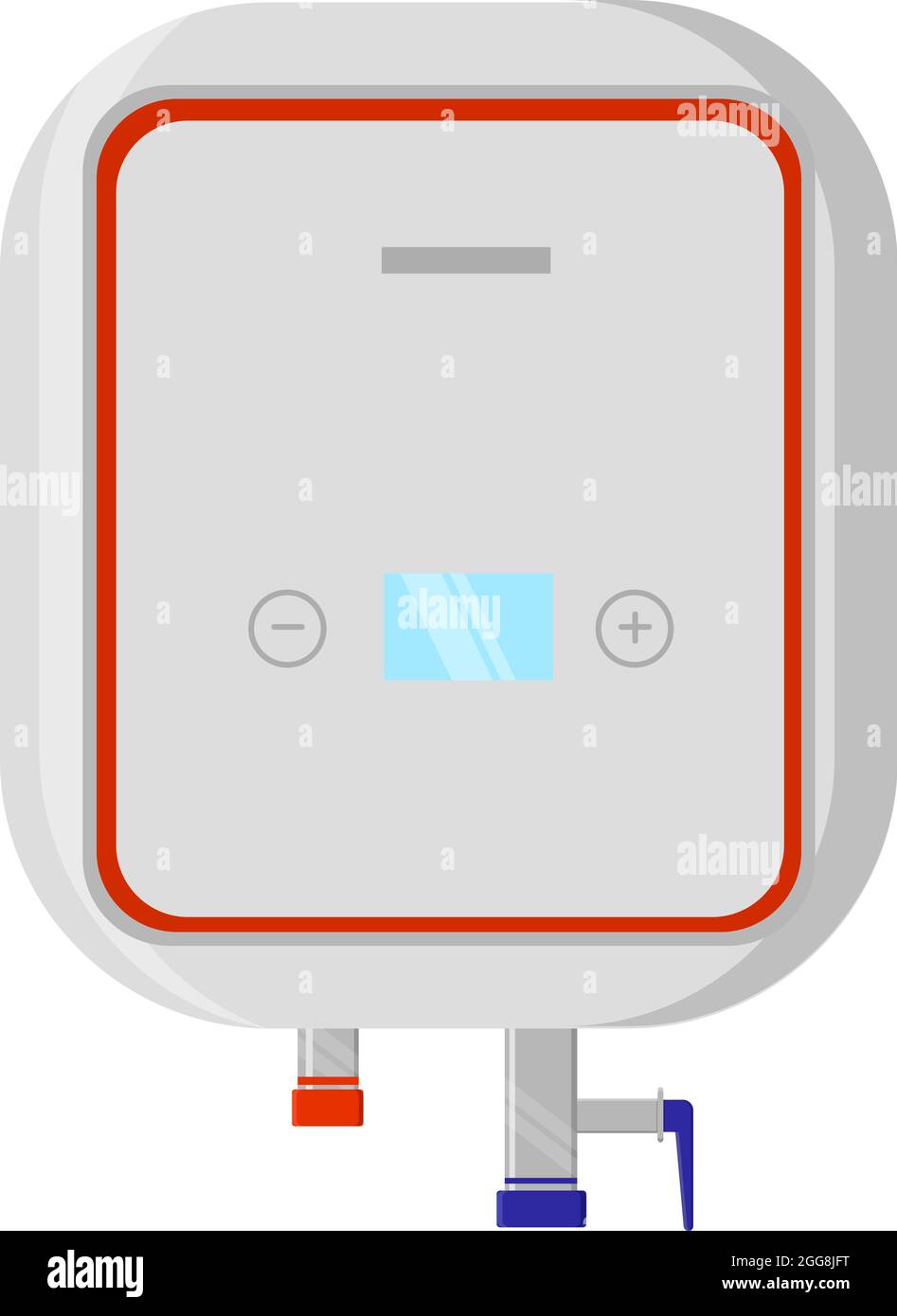 Small white water geyser, illustration, vector on a white background ...