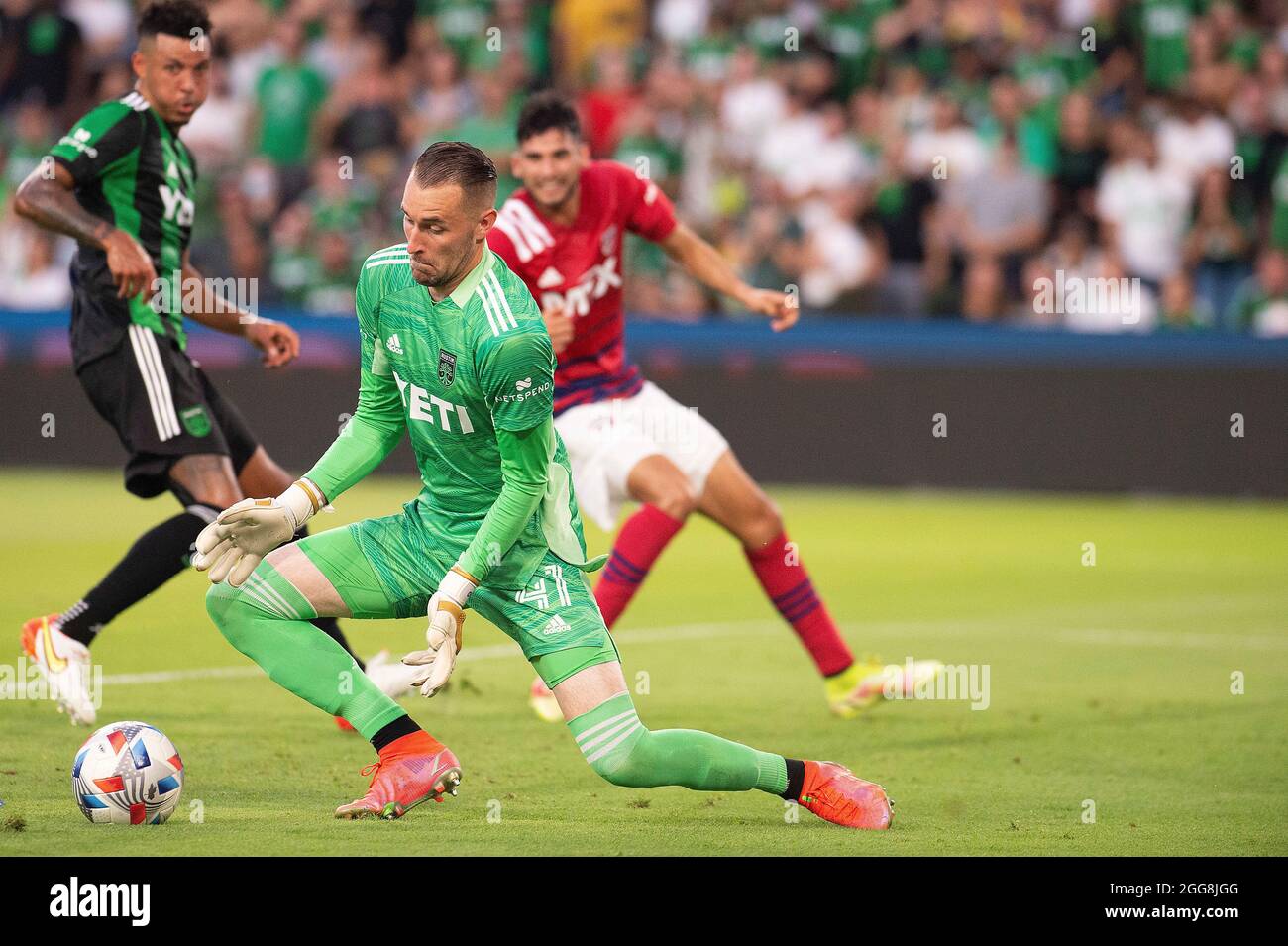 Austin, Texas, USA. August 29, 2021: Austin FC Brad Stuver Goalkeeper ...
