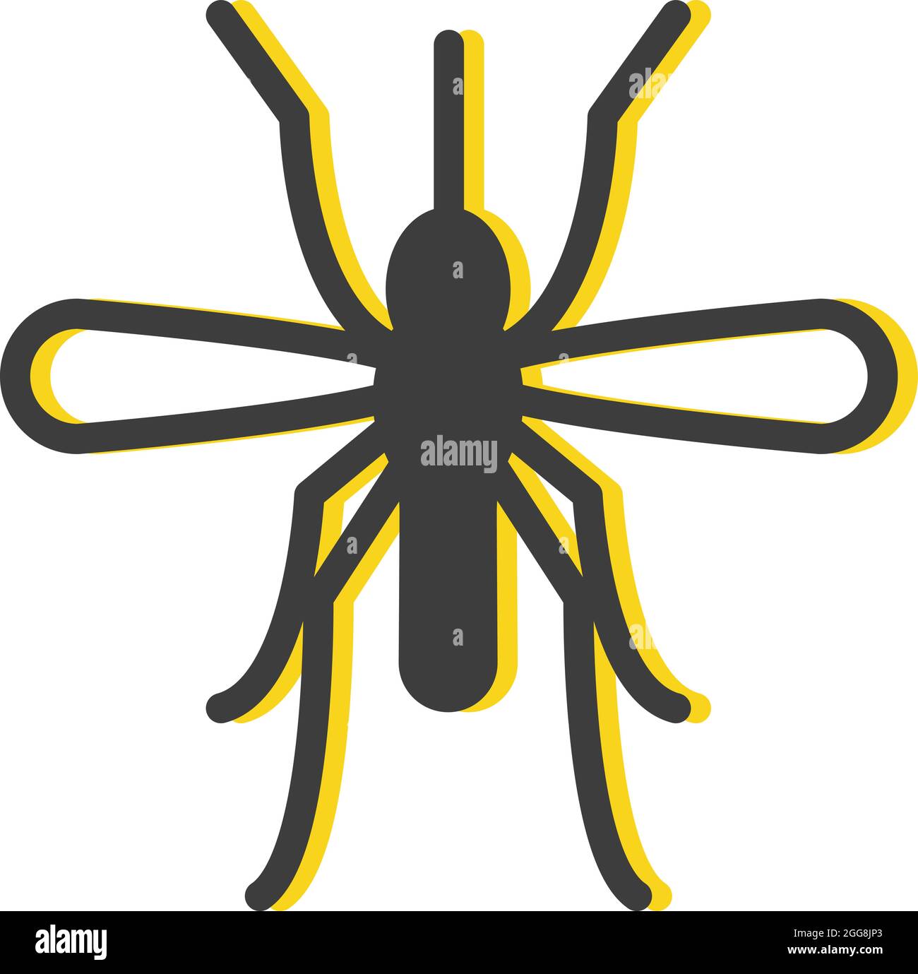 Flying ant, illustration, vector, on a white background Stock Vector ...