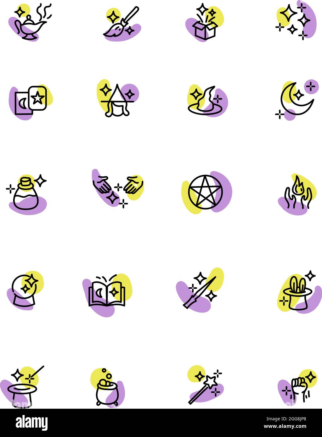 Magic spells, illustration, vector, on a white background Stock Vector ...